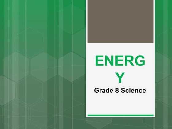 Grade 9 - Work, Power & Energy | PPT