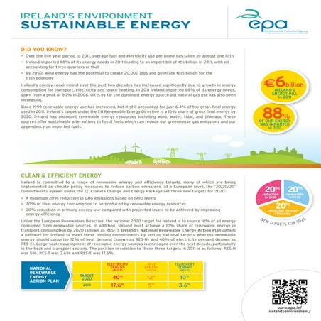 Energy - EPA Ireland Factsheet | PDF | Gas and Electric | Home Utilities