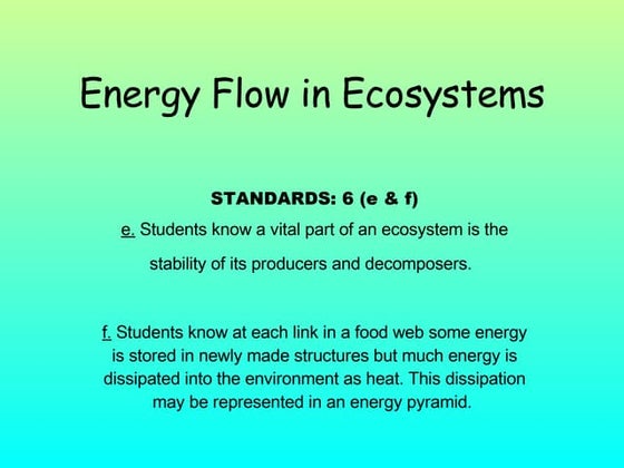 Energy flow in ecosystem | PPT