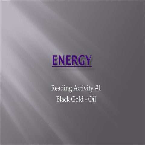 Energy Reading Activity 1 | PPT