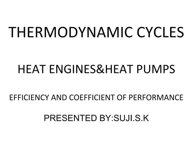 Thermodynamic cycles | PPTX