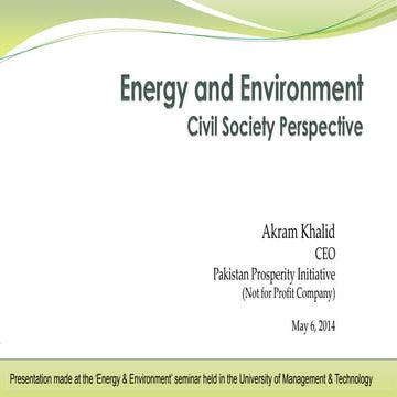 Energy and environment | PPTX
