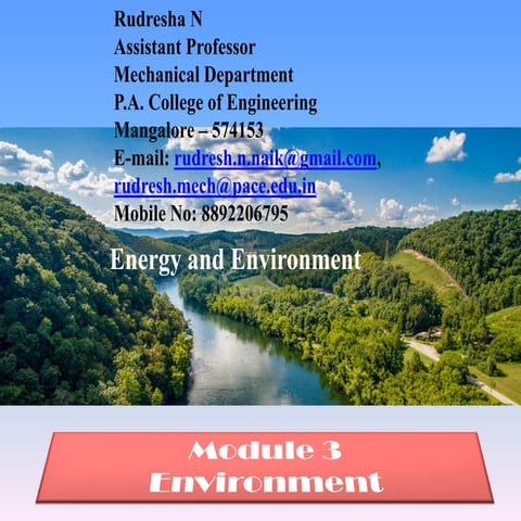 Energy and environment vtu syllabus module iii | PDF