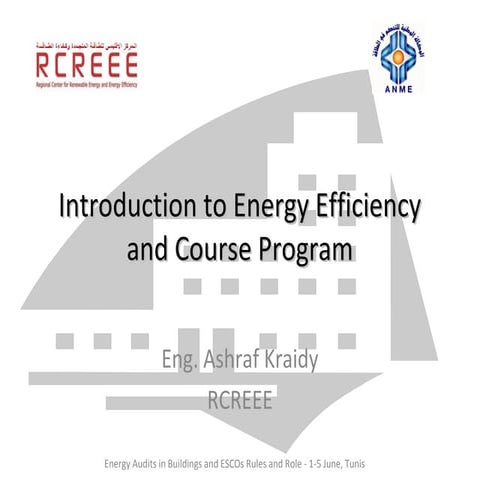 Introduction to Energy Efficiency and Course Program | PPS