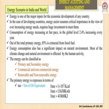 Energy Auditing and Management Basics slide | PPT