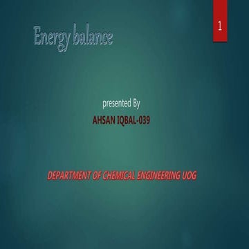 Energy balance | PPTX