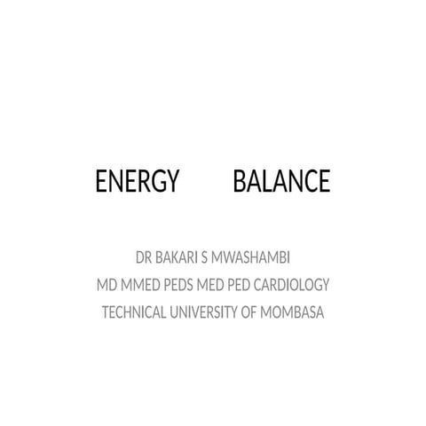 energy balance 4.ppt powerpoint presentation | PPT