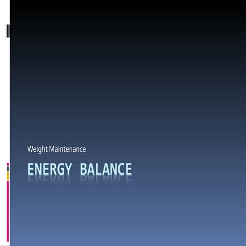 Energy balance ch7 | PPT
