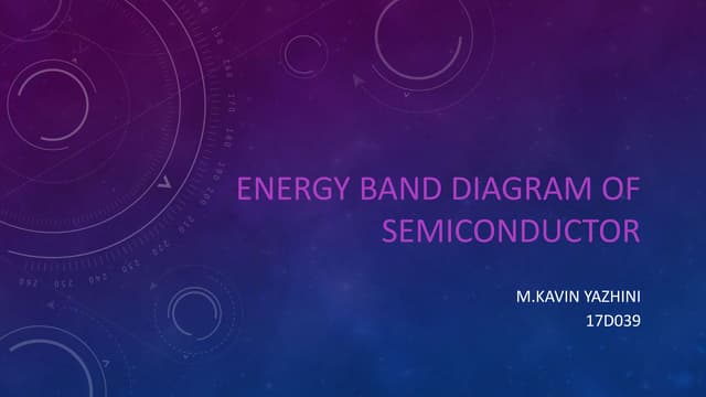 energy band diagram | PPTX
