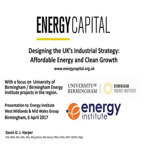 Energy Capital - With a focus on Birmingham Energy Institute Projects ...