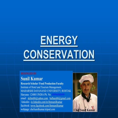 Energy conservation | PPT