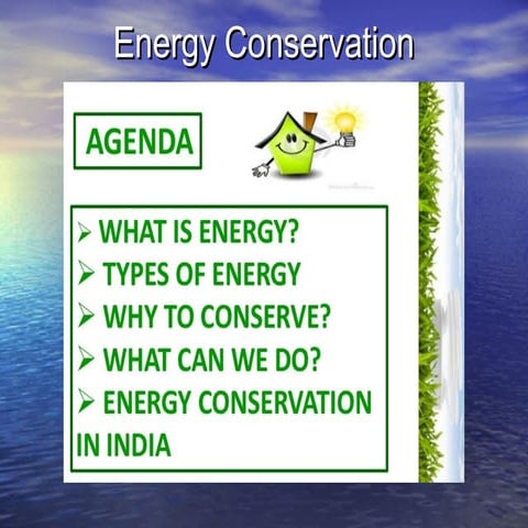 Energy conservation | PPT