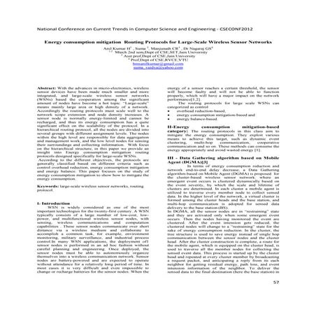 Energy Consumption Mitigationroutingprotocolsforlargewsnsfinal Pdf 