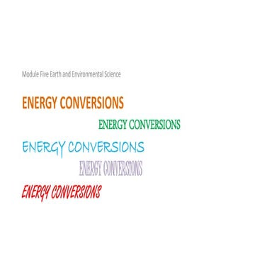 Energy conversions 3 | PPT