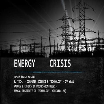 Energy crisis | PPTX