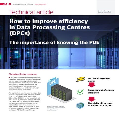 Energy efficiency in data processing centres | PDF