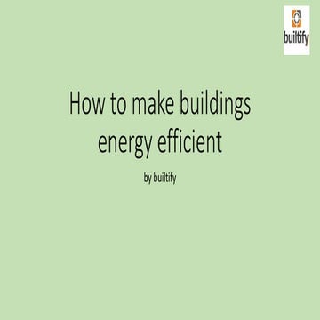 Energy Efficient Building | PPTX
