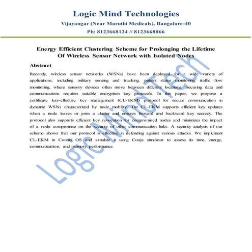 Energy Efficient Clustering Scheme For Prolonging The Lifetime Of Wireless Sensor Network With