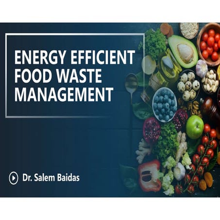 Energy Efficient Food Waste Management | PDF