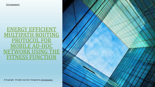 Energy Efficient Multipath Routing Protocol For Mobile Ad Hoc Network