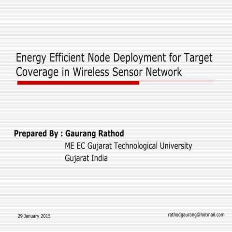 Wireless Sensor Network: Topology Issues