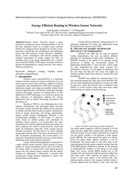 An Energy Efficient Routing Protocol Using NCPR and GNDA Algorithms | PDF