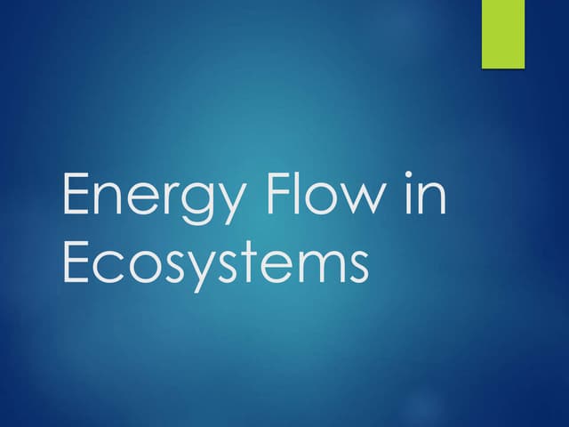 Module 4, ecosystem life energy | PPTX