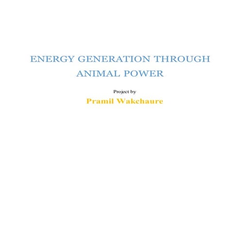 Energy generation through animal power | DOCX