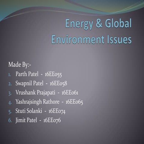 Renewable and Non- renewable energy Sources | PPT