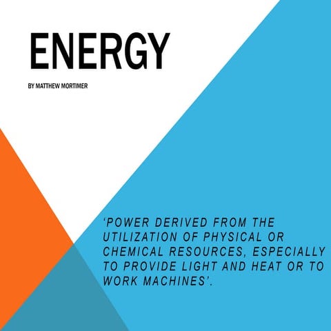 Energy Introduction | PPT