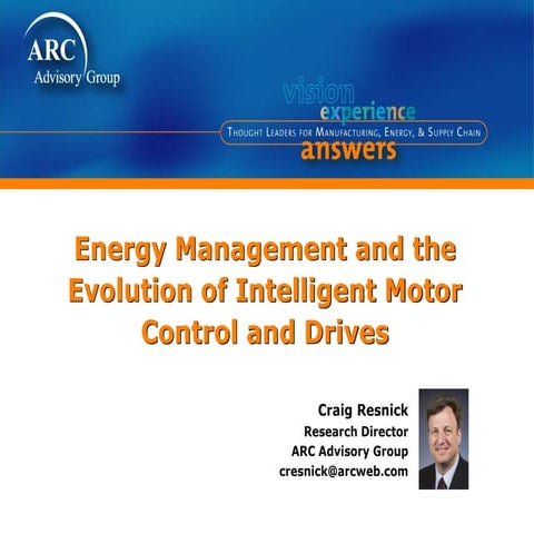 Energy Management and the Evolution of Intelligent Motor Control and ...