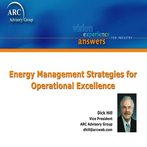 Energy Management Strategies for Operational Excellence @ ARC's 2011 ...