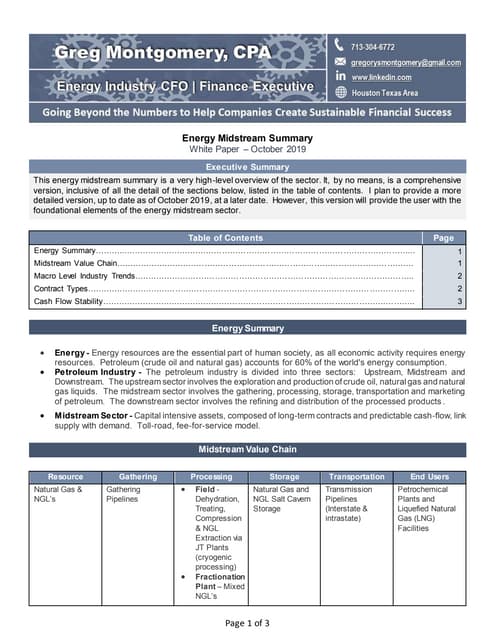 Oil and gas value chain | DOCX