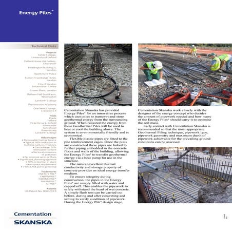 Energy Piles® Datasheet | PDF