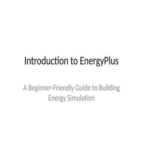 energyplus boiler simulation for energy system analysis | PPTX
