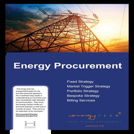 energyTEAM Energy Procurement Brochure | PDF