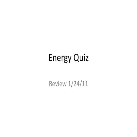 Energy quiz | PPTX