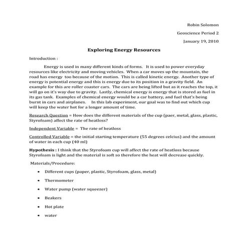 Energy resources | PDF