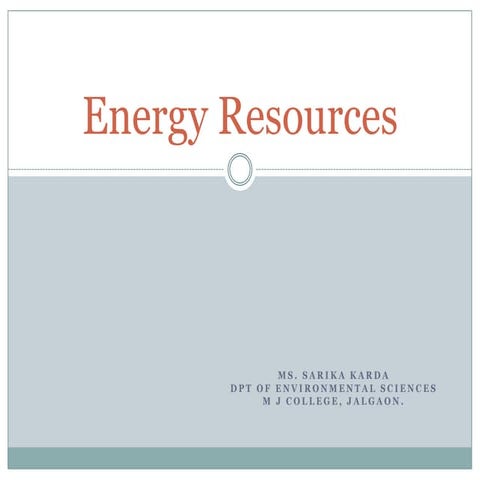 Energy resources | PPT