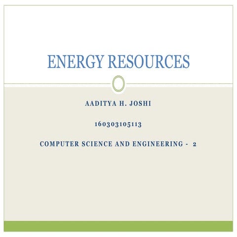 Energy resources | PPTX
