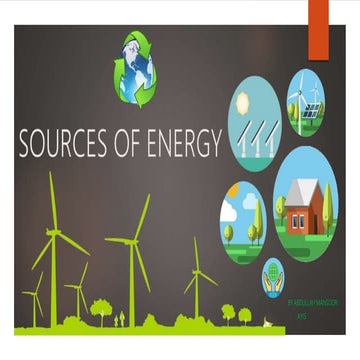 SOURCES OF ENERGY | PPT