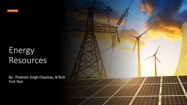 Renewable and Nonrenewable Energy Resources | PPT