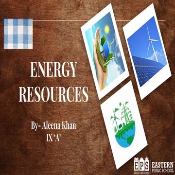 Energy Resources | PPTX