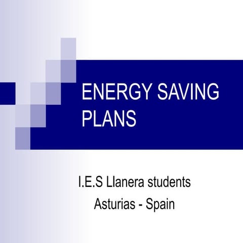 Energy saving plans(4ºeso) | PPT