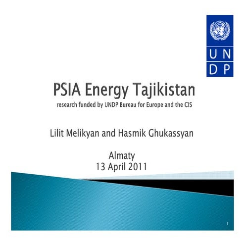 Energy sector in Tajikistan - Poverty and Social Impact Assessment (PSIA) | PDF