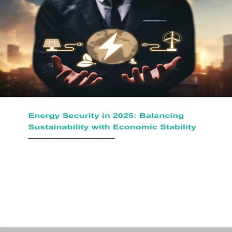 Energy Security in 2025 Balancing Sustainability with Economic ...
