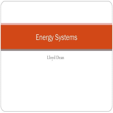 Energy systems | PPT
