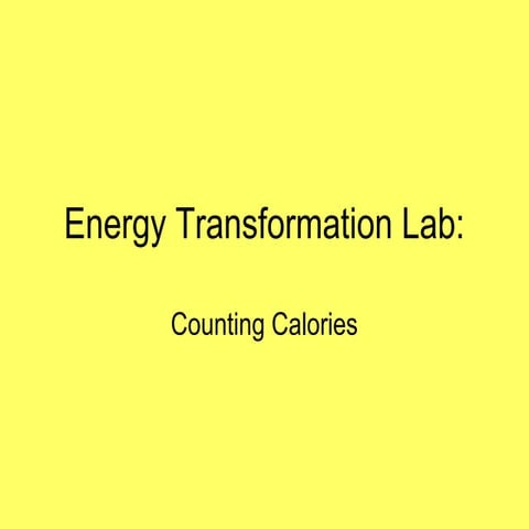 Energy transformations lab | PPT