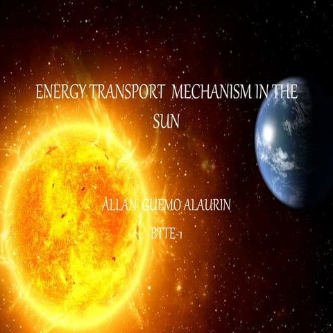 Sun's Energy transport mechanism | PPTX