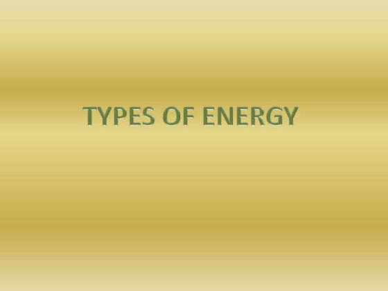 Types of energy | PPT